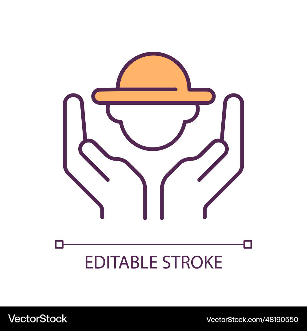 Worker protection rgb color icon Royalty Free Vector Image Worker protection rgb color icon Royalty Free Vector Image