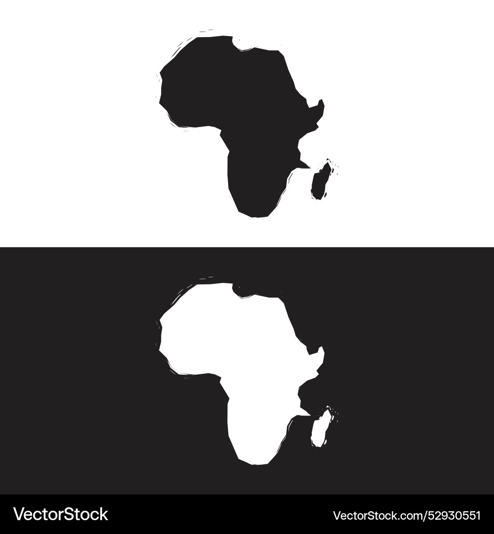 Abstract african continent map logo template Vector Image