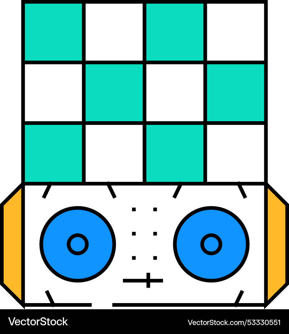 Dance floor and dj console icon color Royalty Free Vector