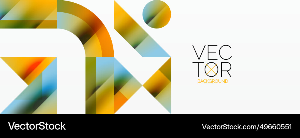 Geometric background with squares triangles Vector Image