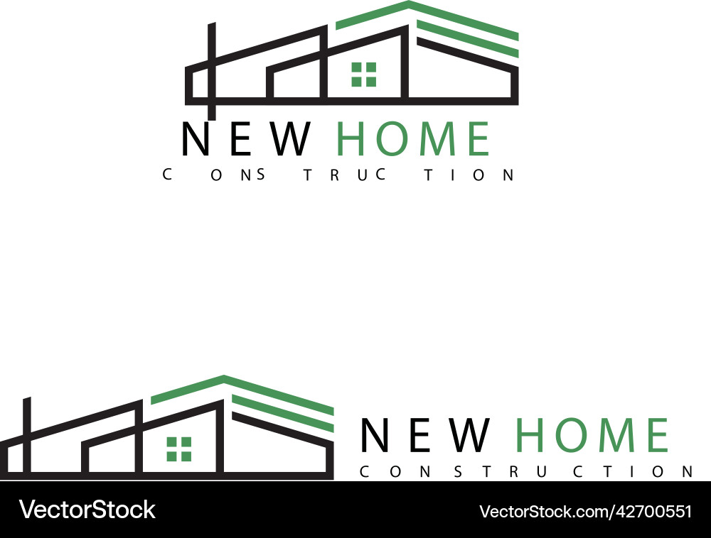 Home construction building logo concept design Vector Image