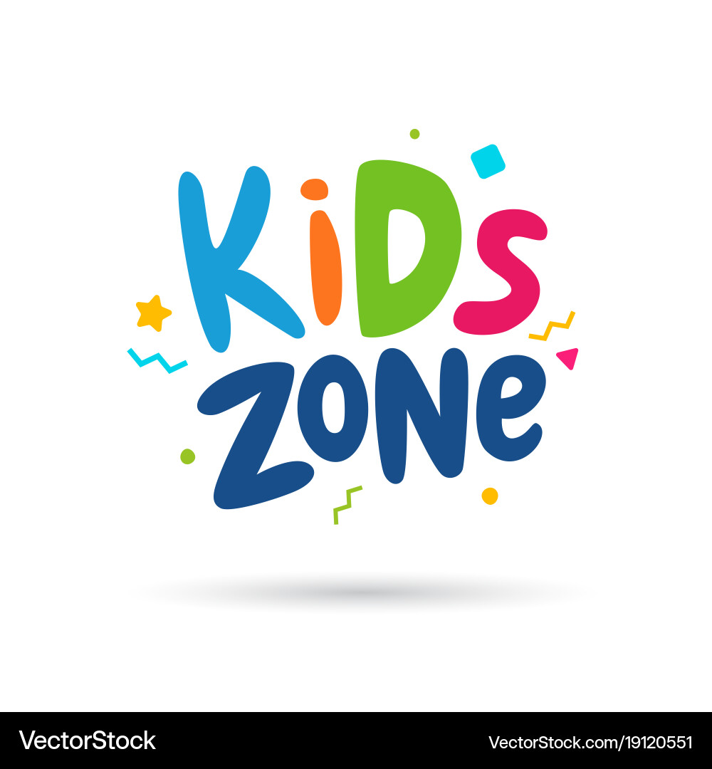 Kids zone emblem Royalty Free Vector Image - VectorStock