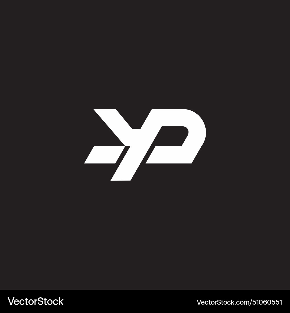 Letter yp motion overlapping logo Royalty Free Vector Image