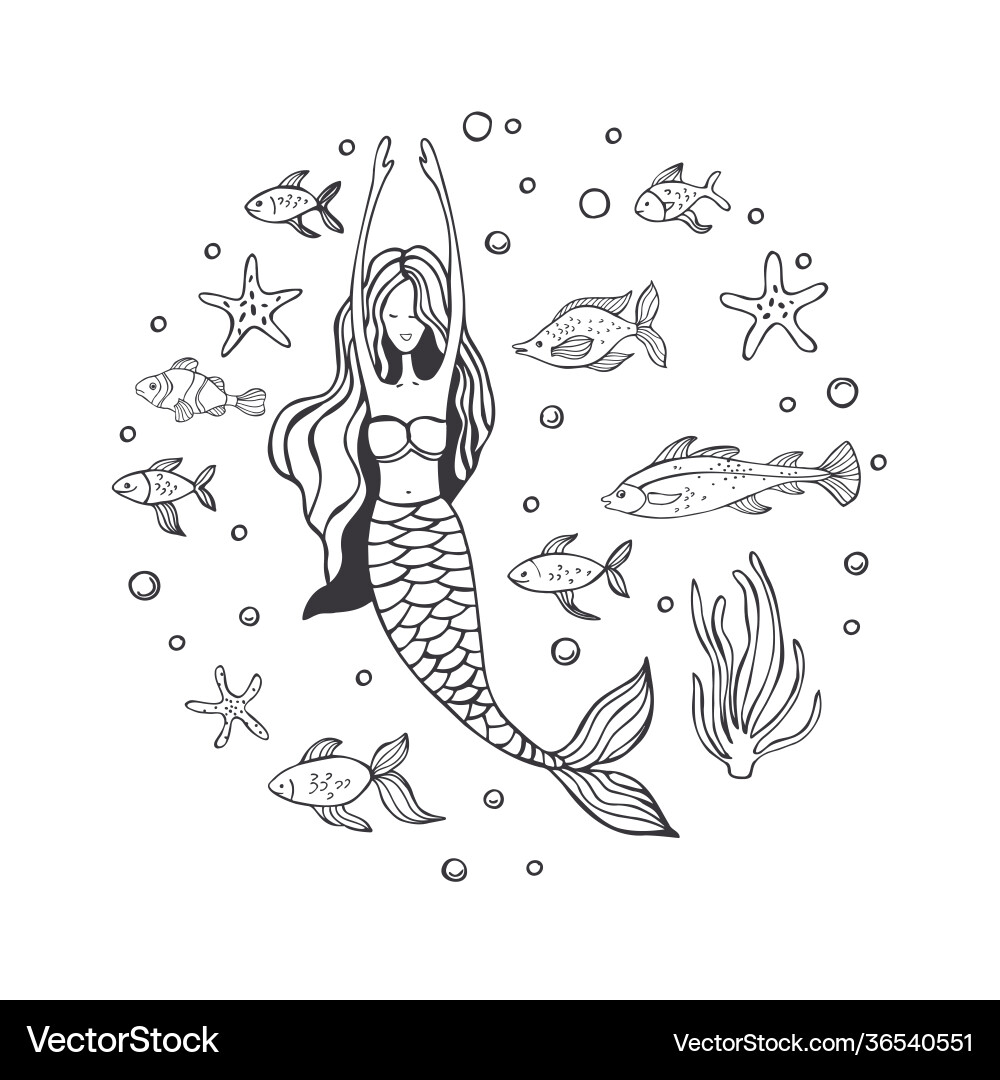 Mermaid Royalty Free Vector Image - VectorStock