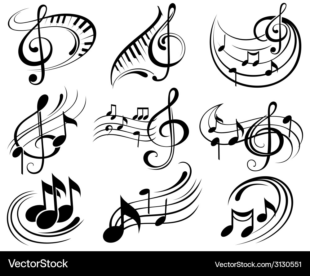 Music notes Royalty Free Vector Image - VectorStock