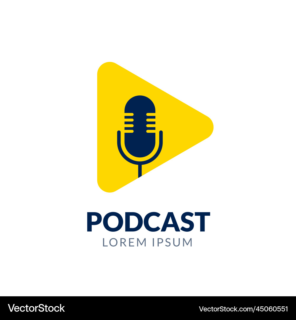 Podcast mic icon symbol logo microphone talk audio