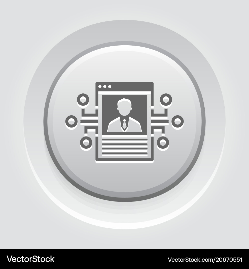 Public reputation button icon Royalty Free Vector Image