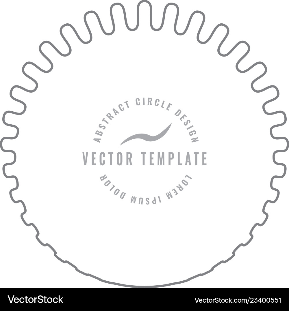 Round decorative border frame with wavy line Vector Image