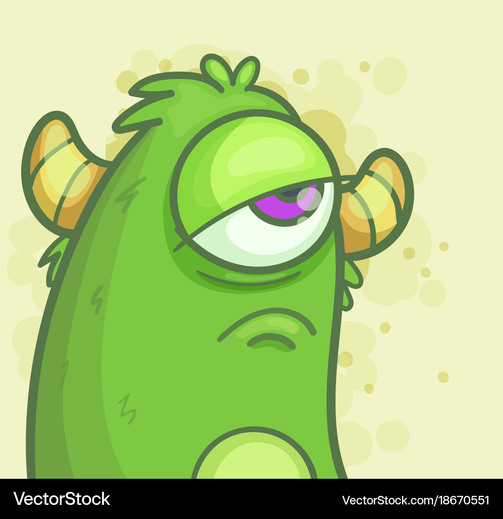 Sad Monster Illustration