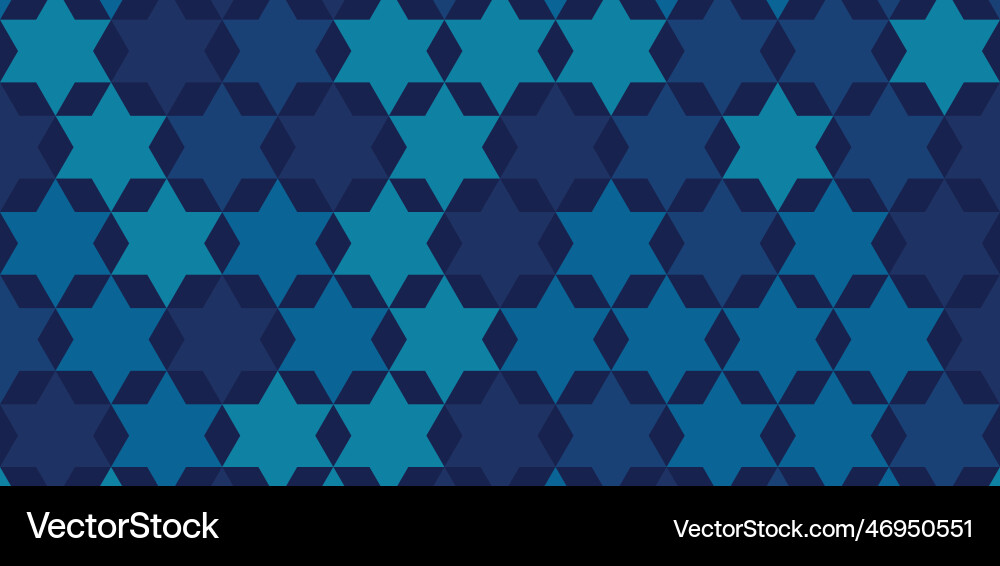 Star of david abstract blue background Royalty Free Vector