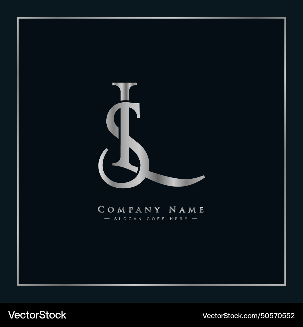 Abstract letter sl logo - initial monogram Vector Image