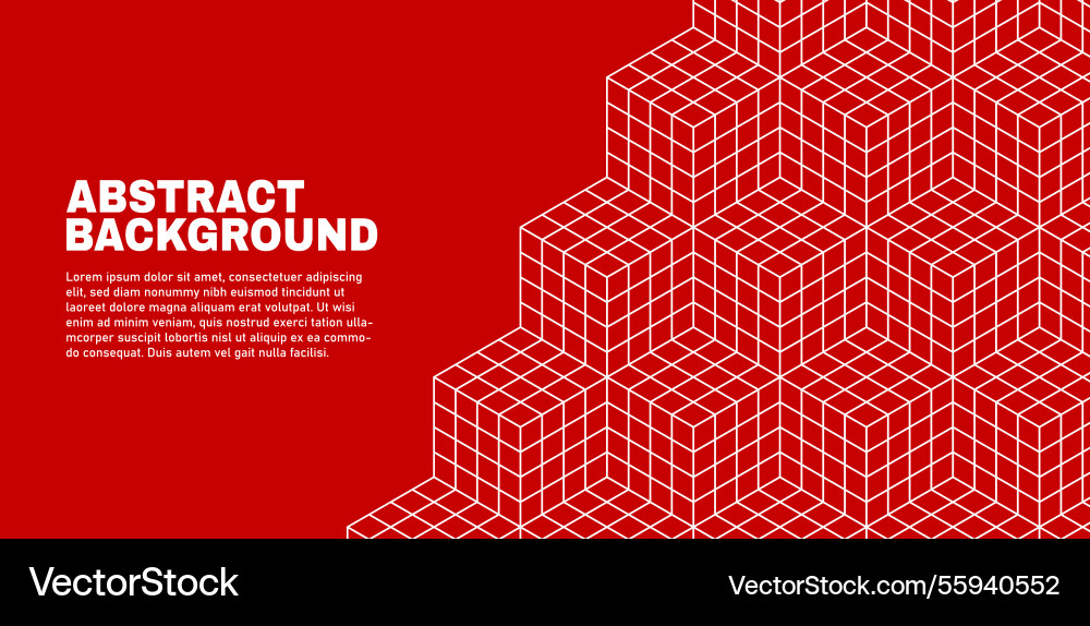 Abstract red geometric background Royalty Free Vector Image