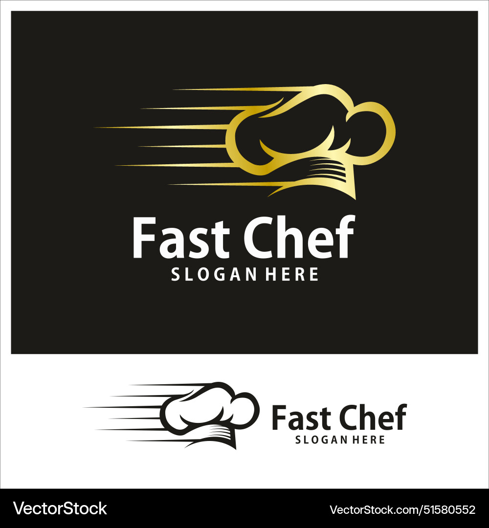 Chef logo design restaurant symbol Royalty Free Vector Image