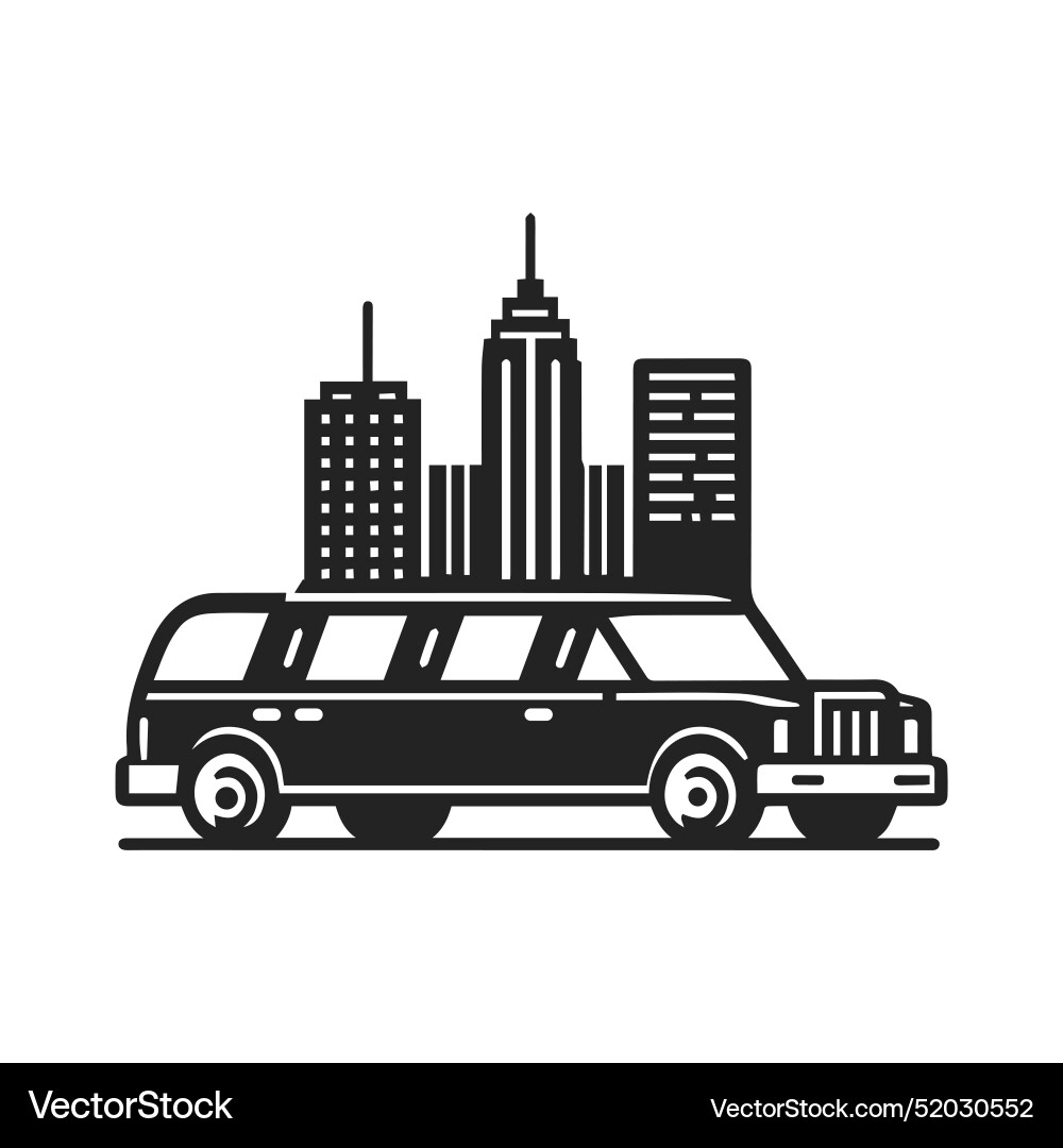 Contemporary limousine sleek and professional Vector Image