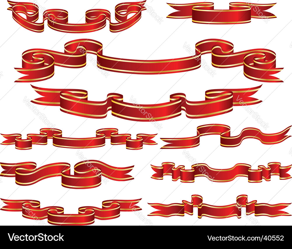 Ribbons set Royalty Free Vector Image - VectorStock