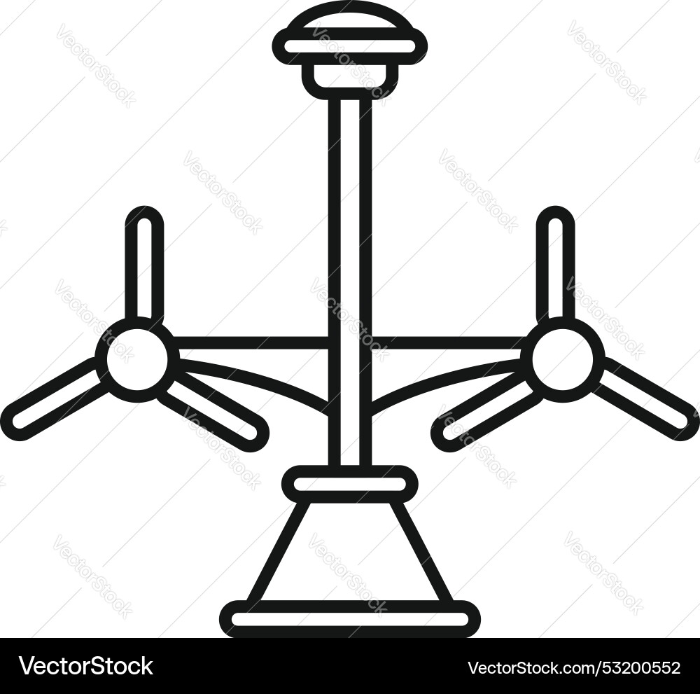 Street lamp with rotating blades generating green Vector Image