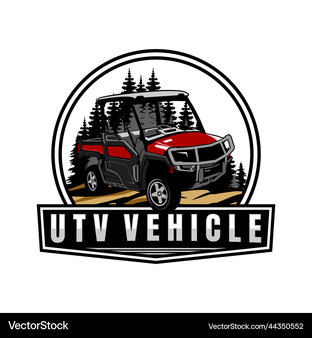 Utv vehicle logo design icon Royalty Free Vector Image