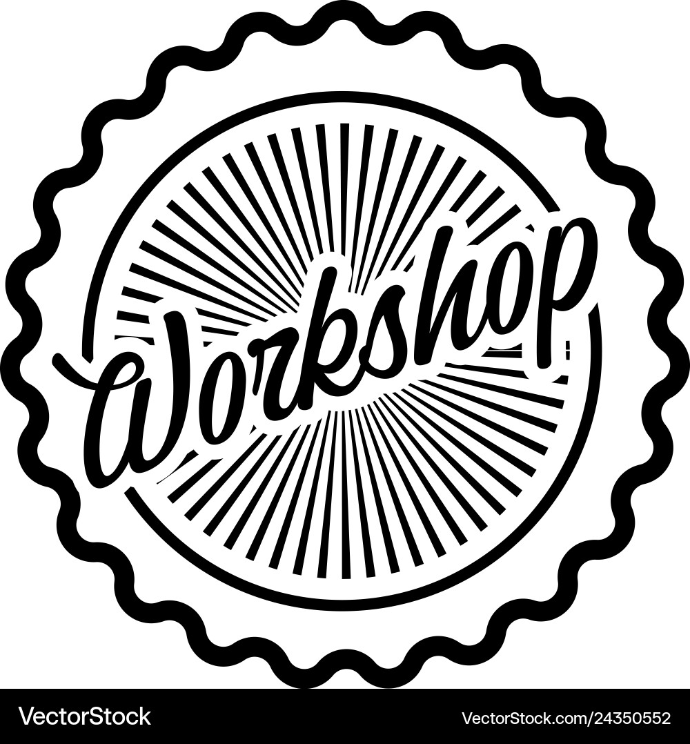 Workshop stamp on white Royalty Free Vector Image