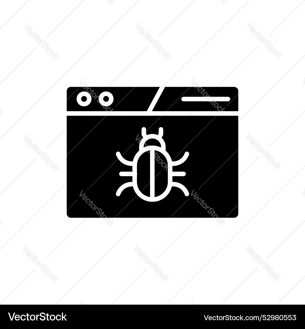 Bug icon set malware computer virus symbol Vector Image