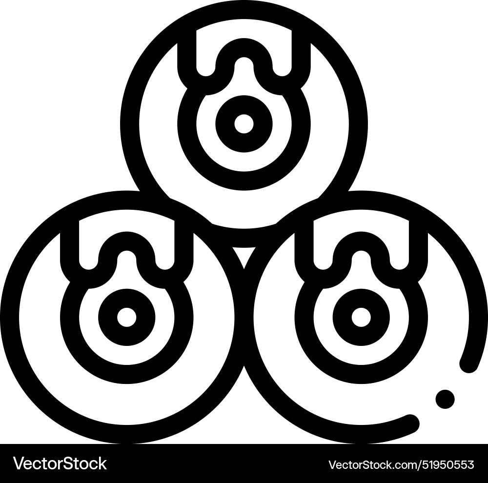 Candy icon thin linear style design isolated Vector Image