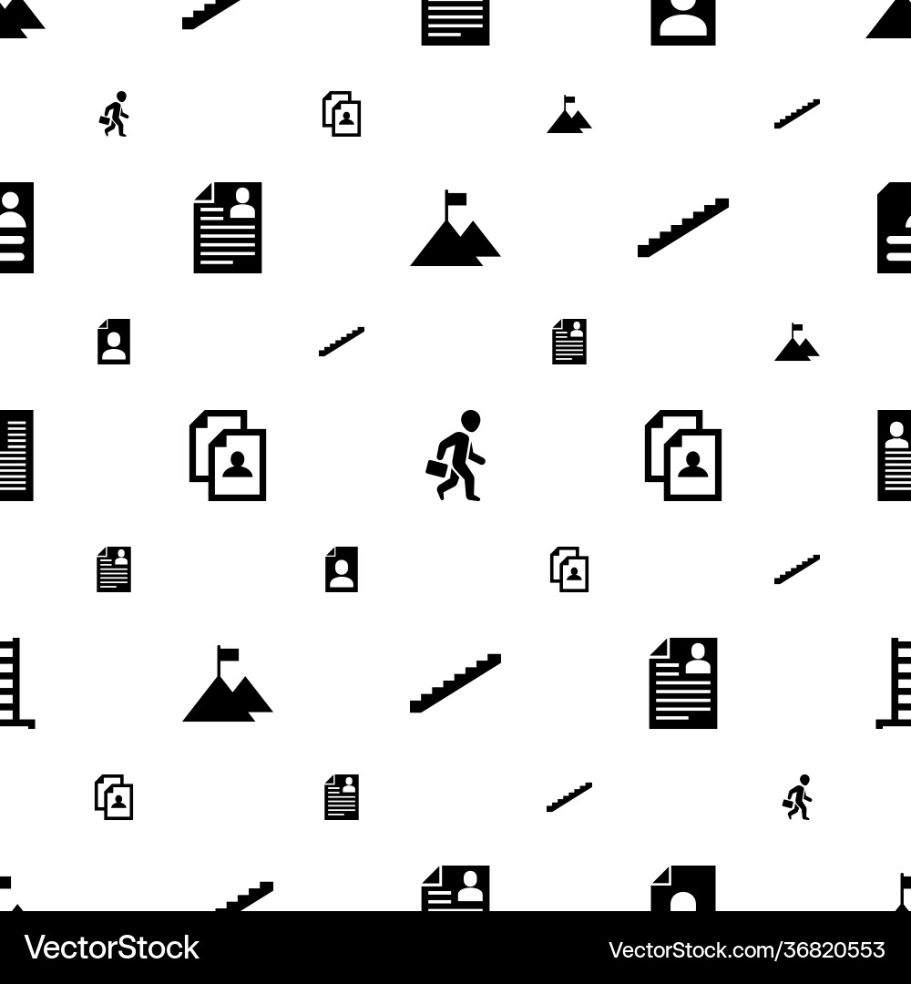 Career icons pattern seamless white background Vector Image