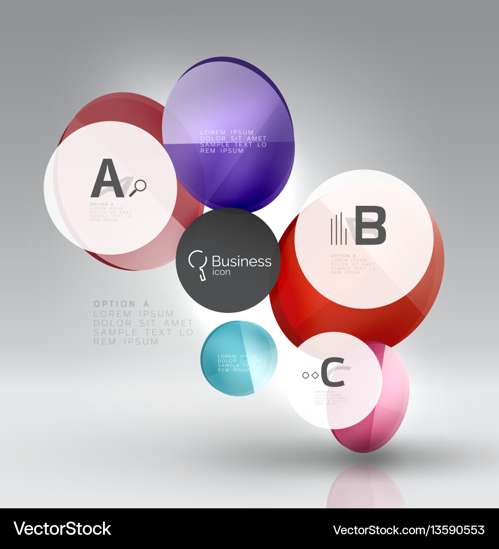 Circle banner template Royalty Free Vector Image
