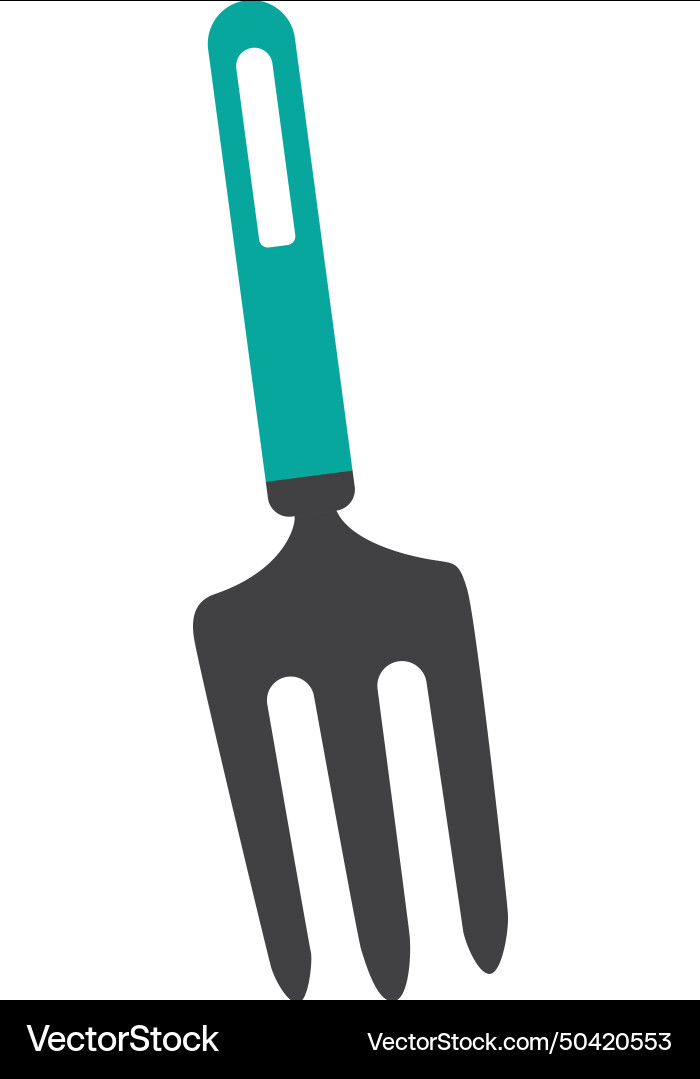 Colored gardening rake icon Royalty Free Vector Image