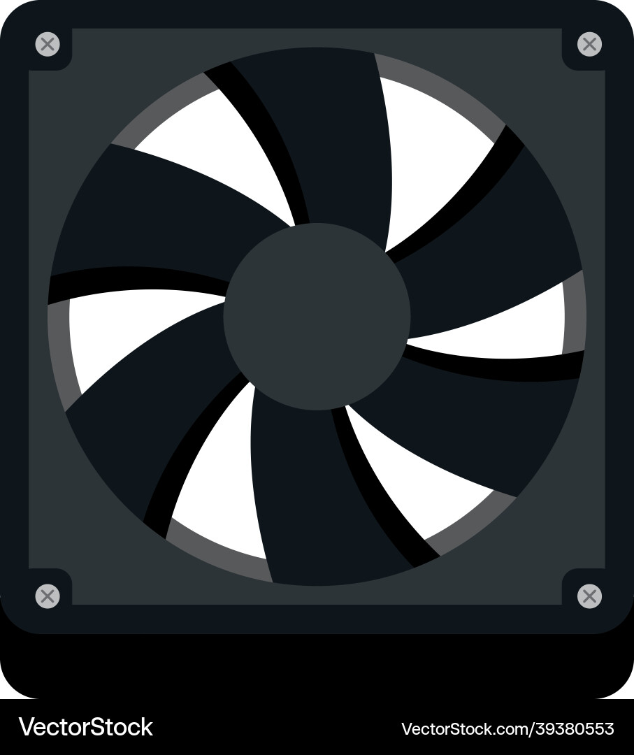 Computer cooler icon Royalty Free Vector Image