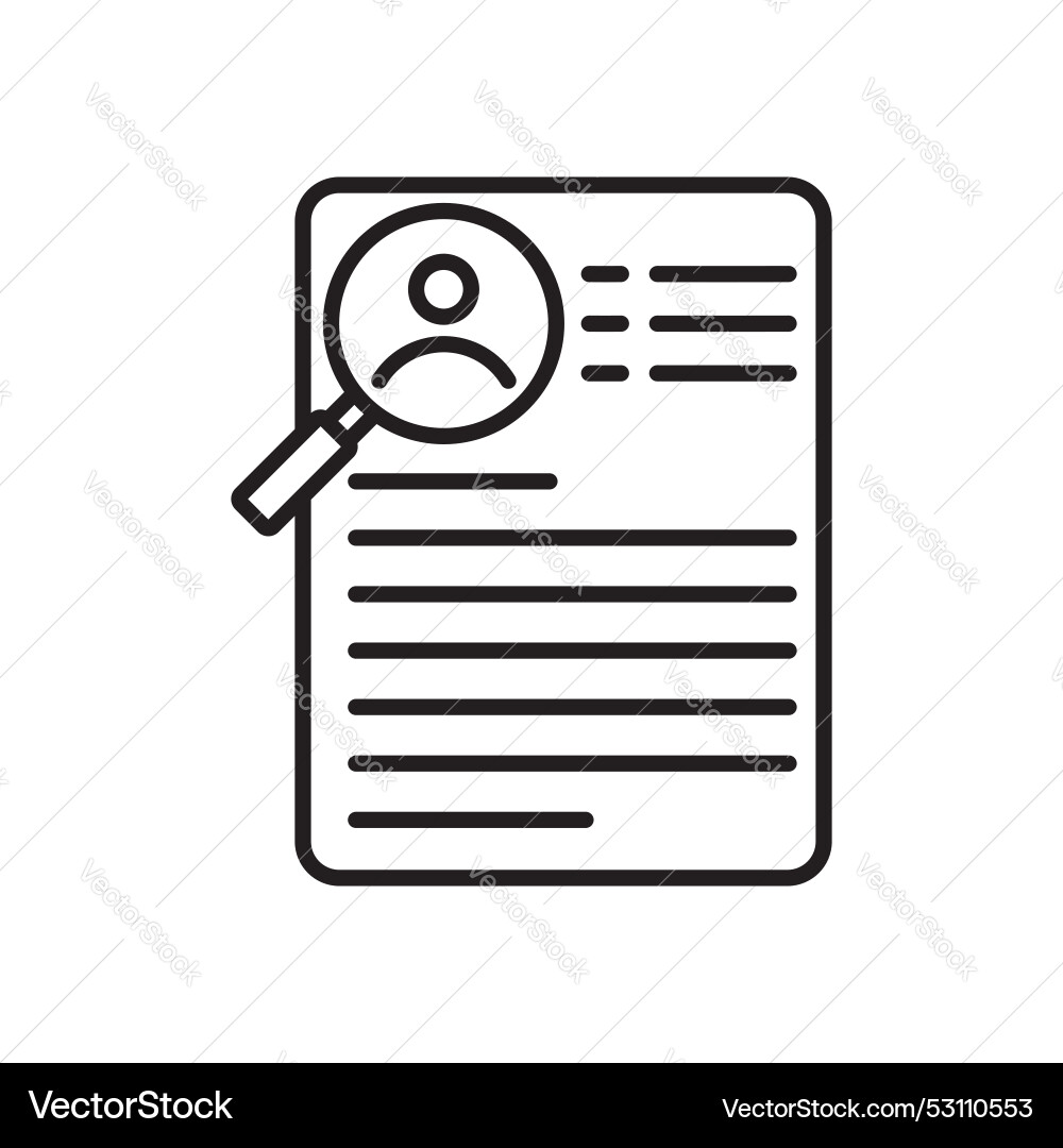 Curriculum vitae sign Royalty Free Vector Image