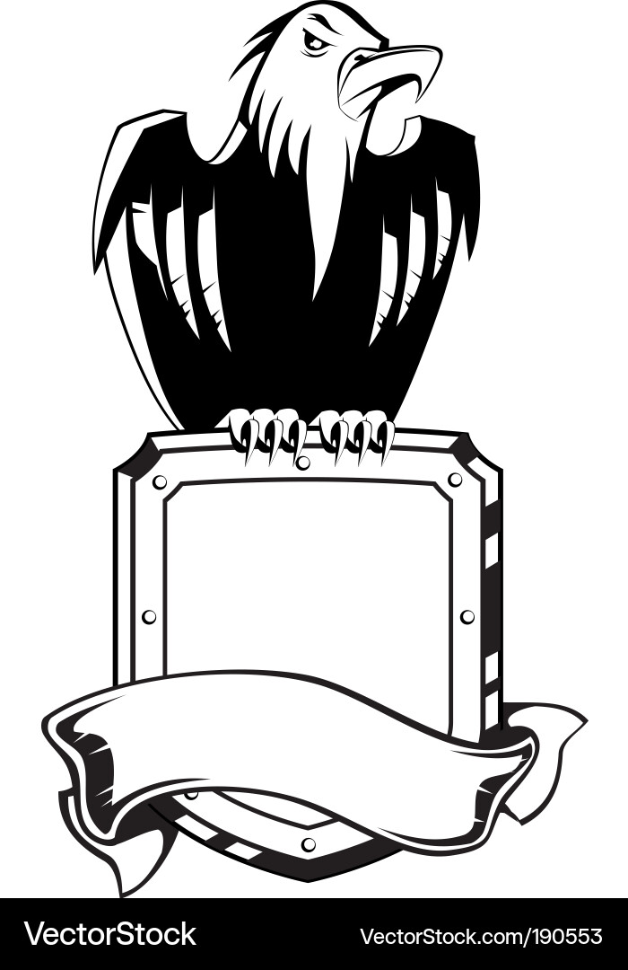 Eagle shield emblem Royalty Free Vector Image - VectorStock