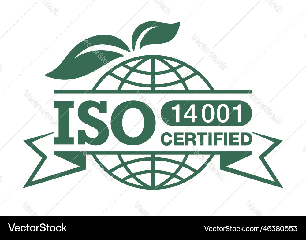ISO 14001 Environmental Management System Stamp Vector Image