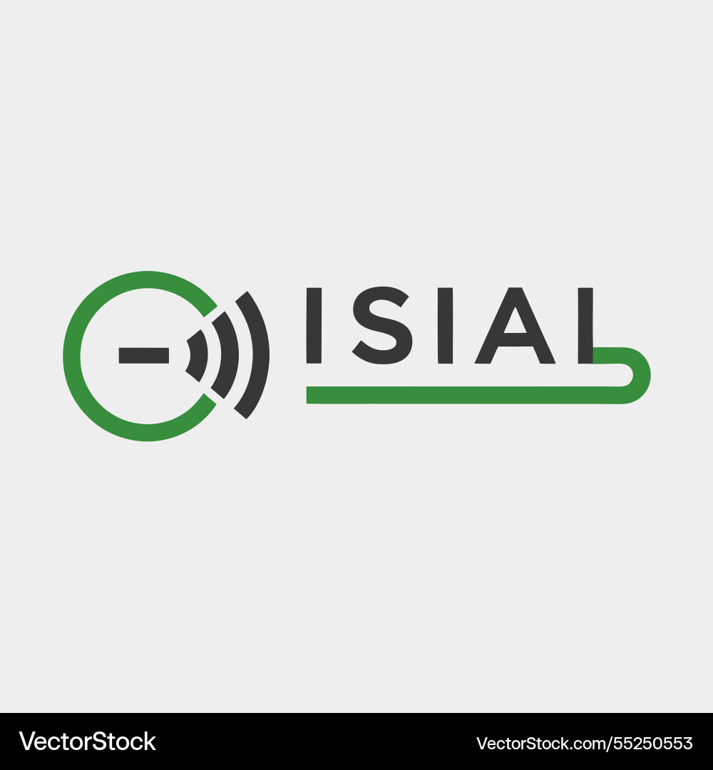 Minimalist tech logo - digital signal Royalty Free Vector