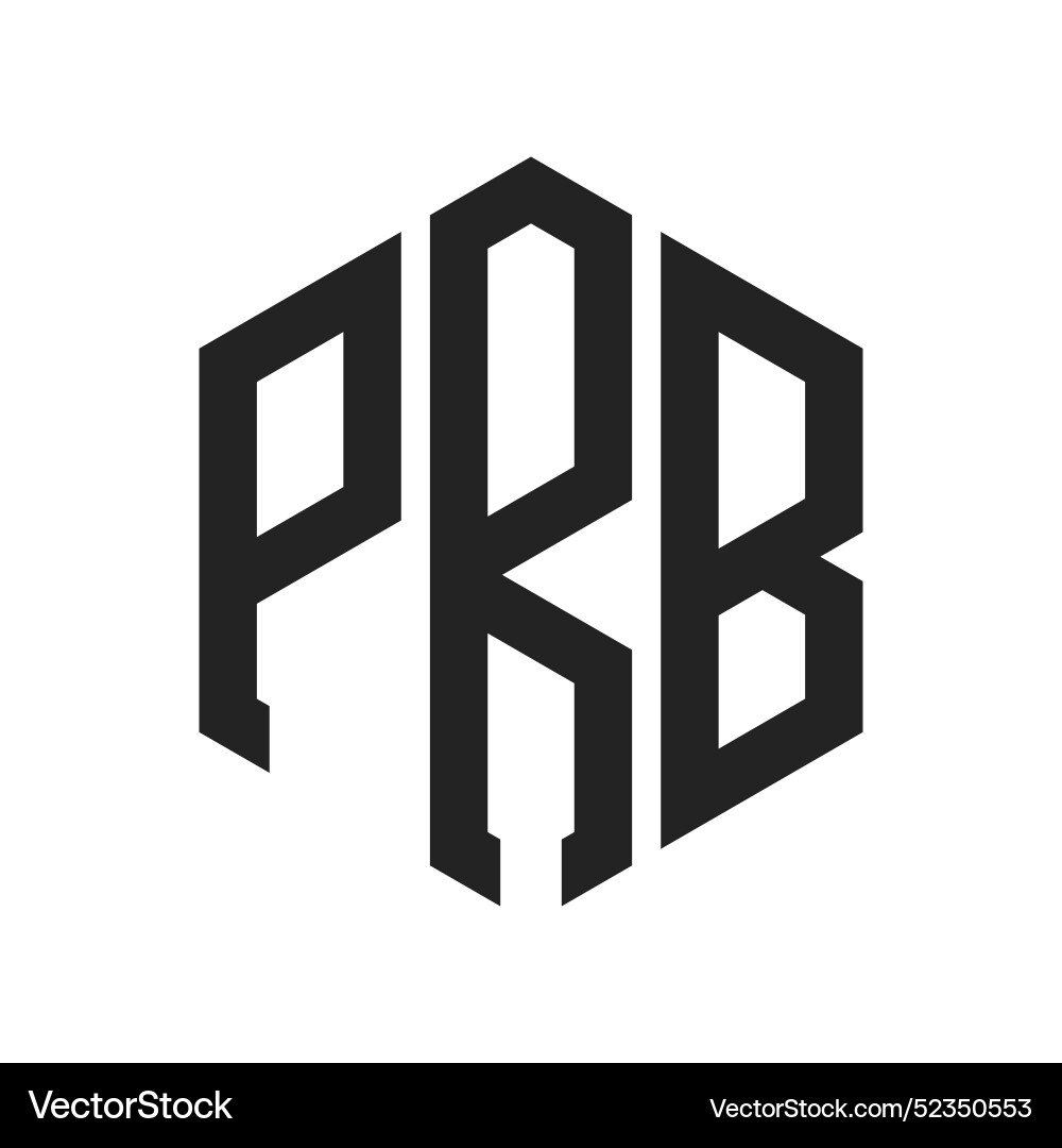 Prb logo design initial letter monogram Royalty Free Vector