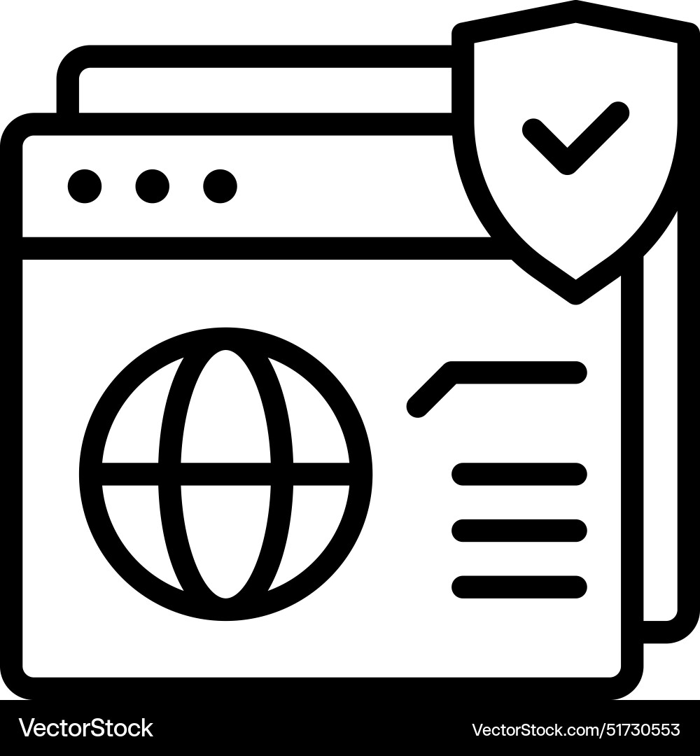 Safe browser icon Royalty Free Vector Image - VectorStock
