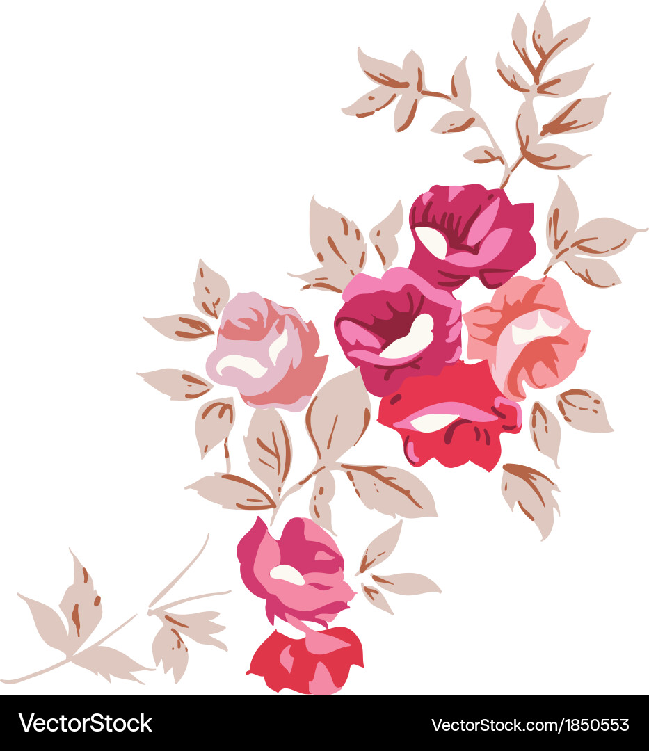 Vintage romantic roses Royalty Free Vector Image