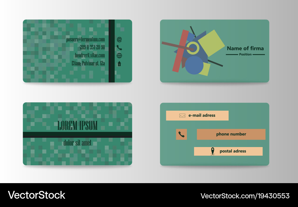 Visit card creative template Royalty Free Vector Image