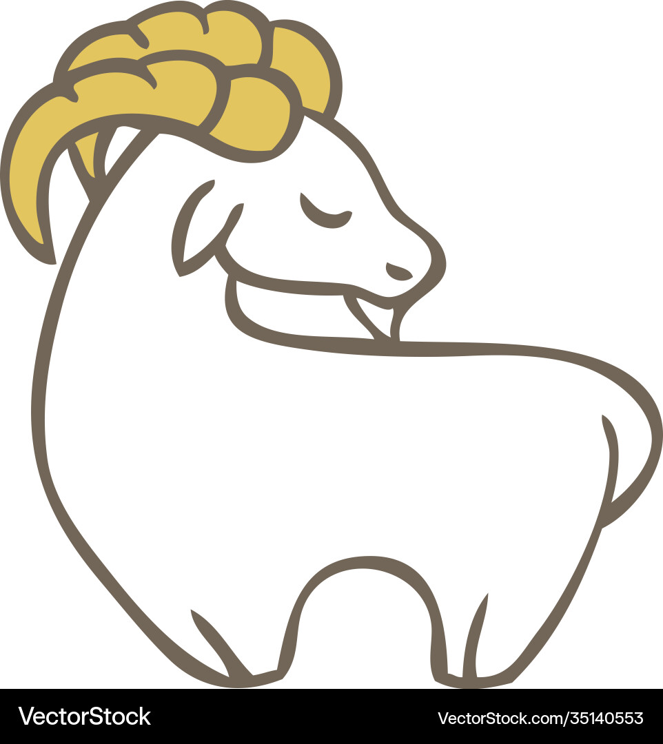 Zodiac sign capricorn goat Royalty Free Vector Image
