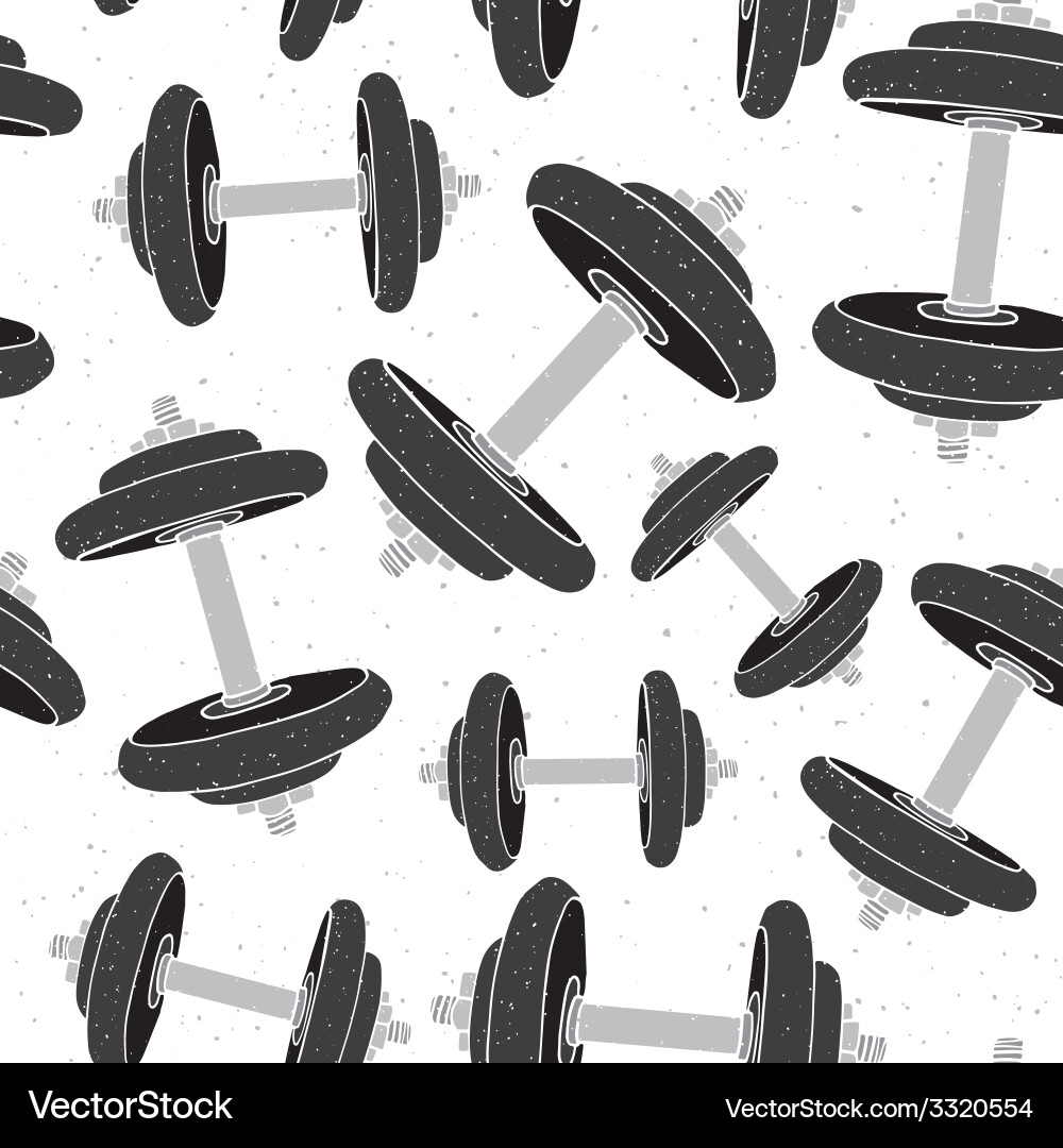 Bodybuilding seamless background Royalty Free Vector Image