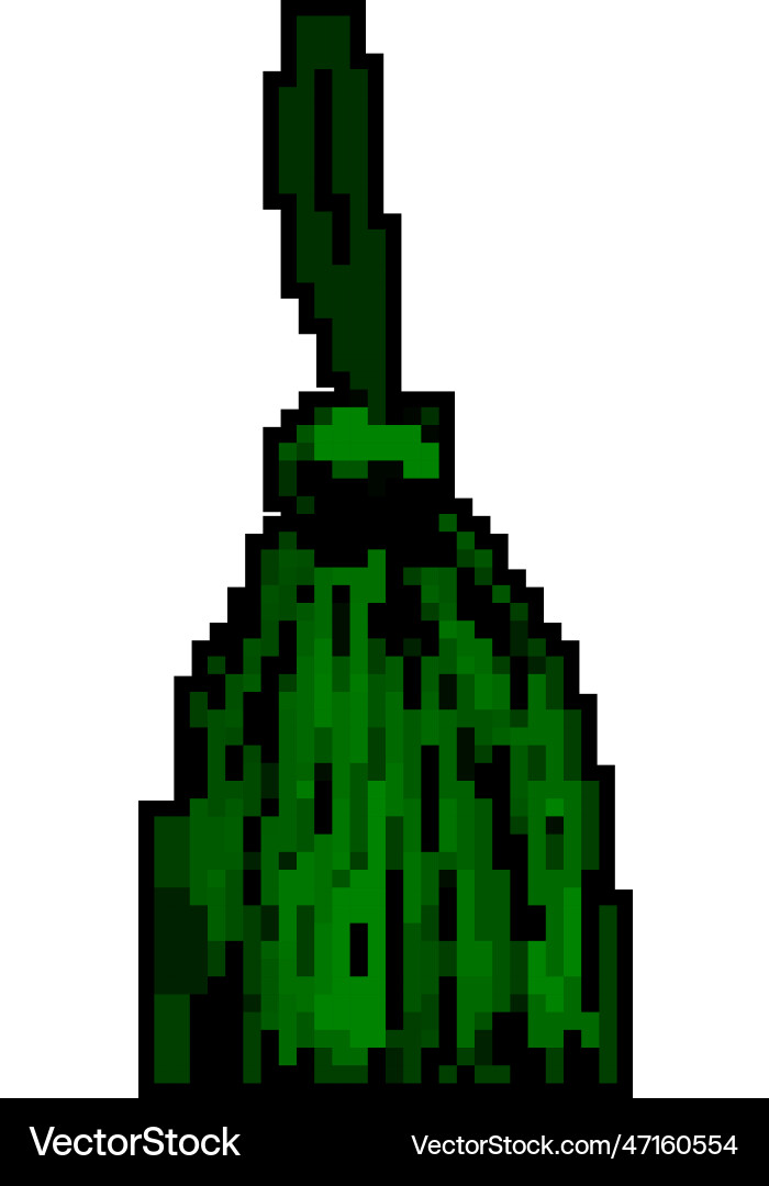 Brush tassel rope game pixel art Royalty Free Vector Image