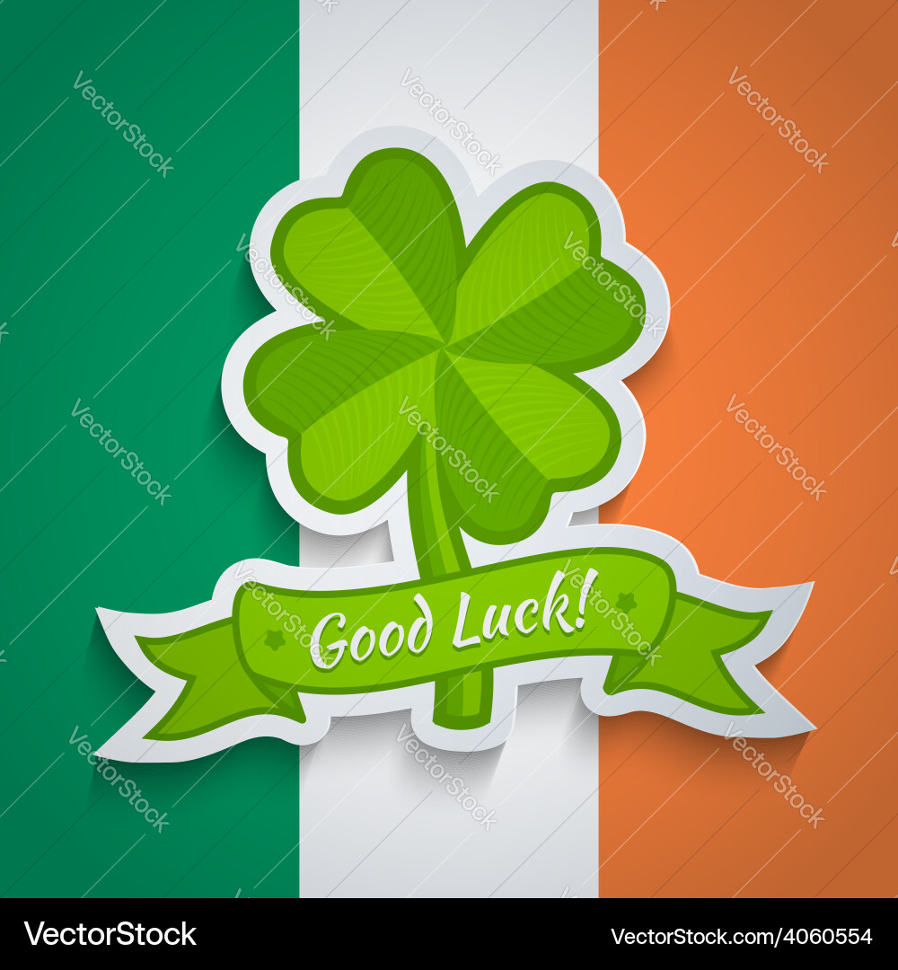Clover irish Royalty Free Vector Image - VectorStock