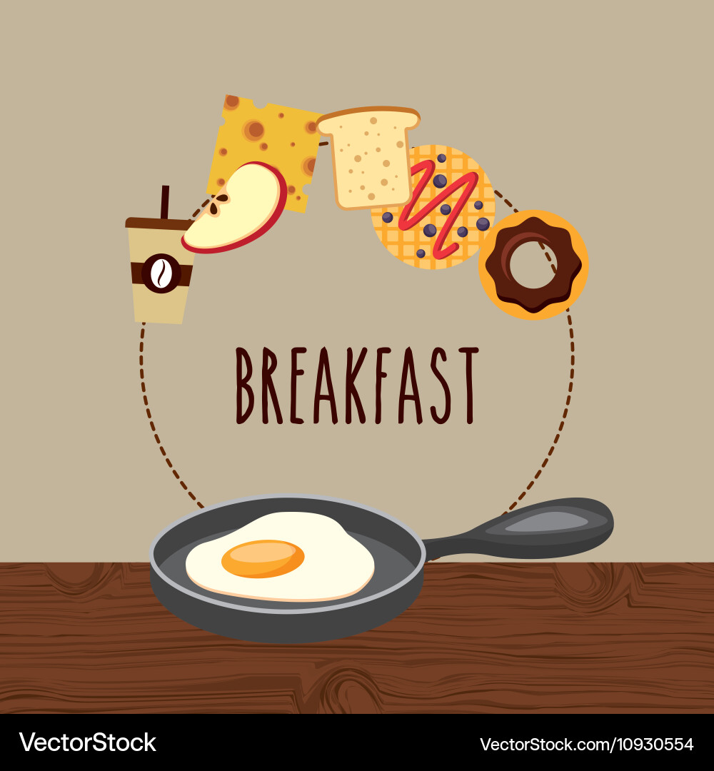 Delicious and nutritive breakfast icon Royalty Free Vector