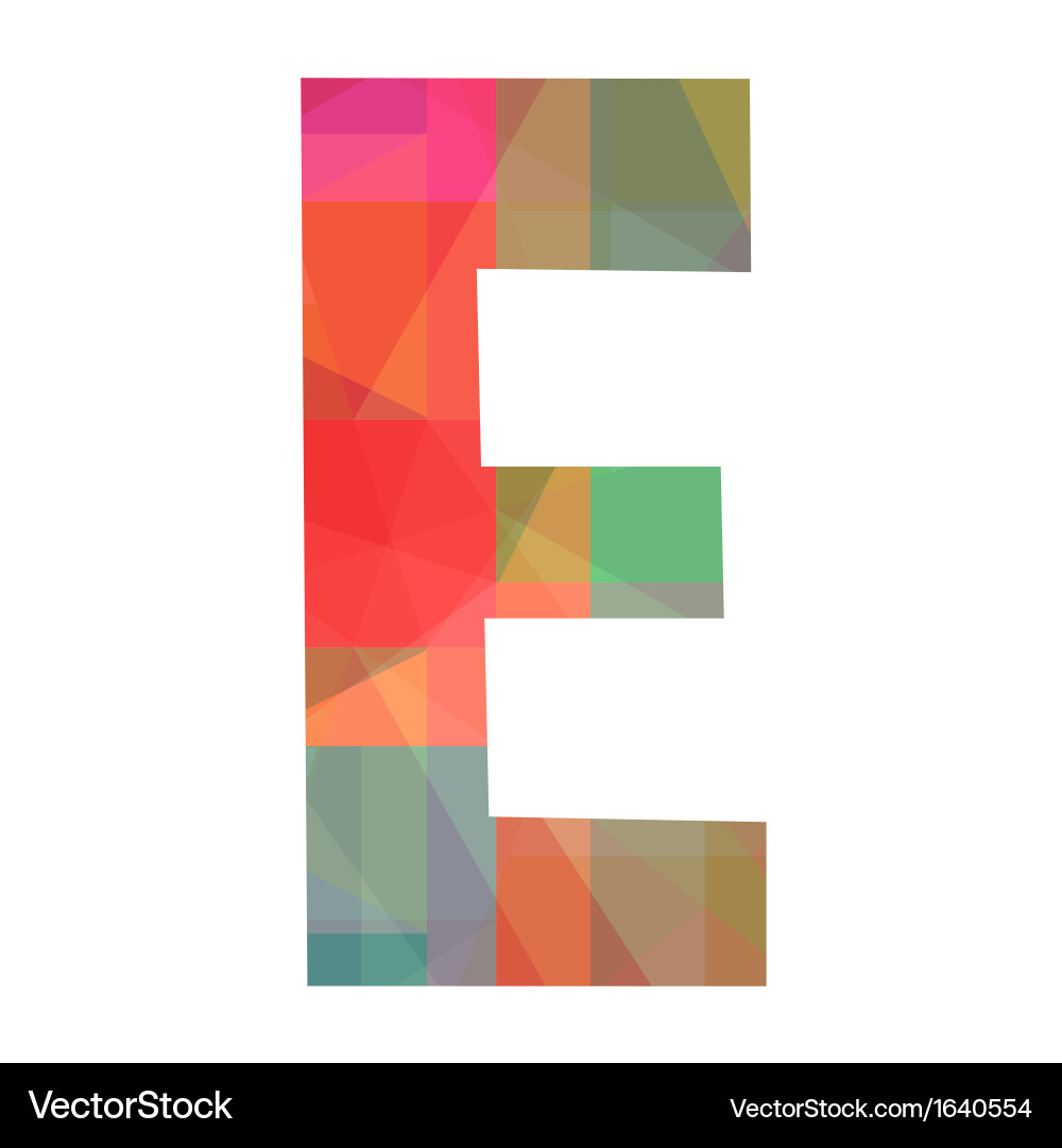E alphabet Royalty Free Vector Image - VectorStock