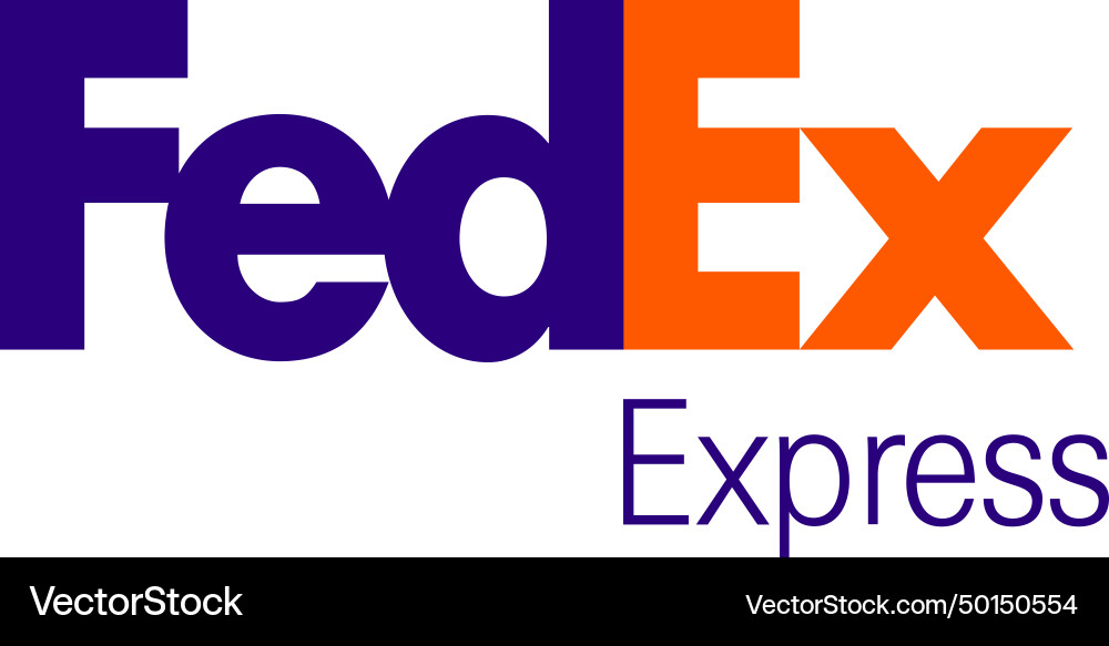 Fedex logo sign courier and other Royalty Free Vector Image