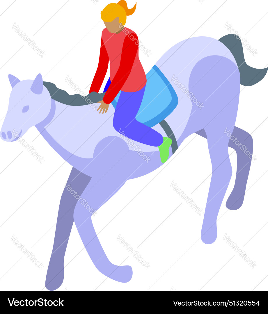 Female equestrian riding a horse Royalty Free Vector Image