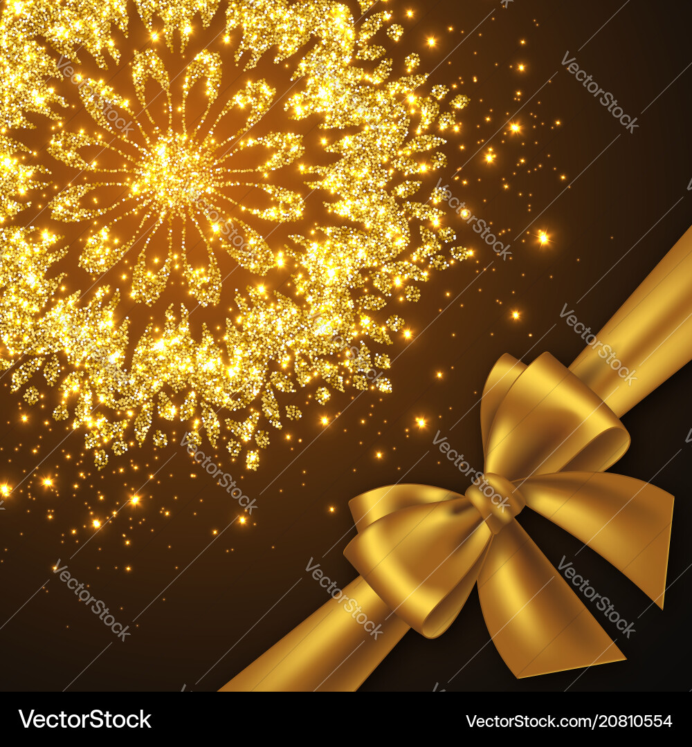 Glitter card design for greeting or invitation Vector Image