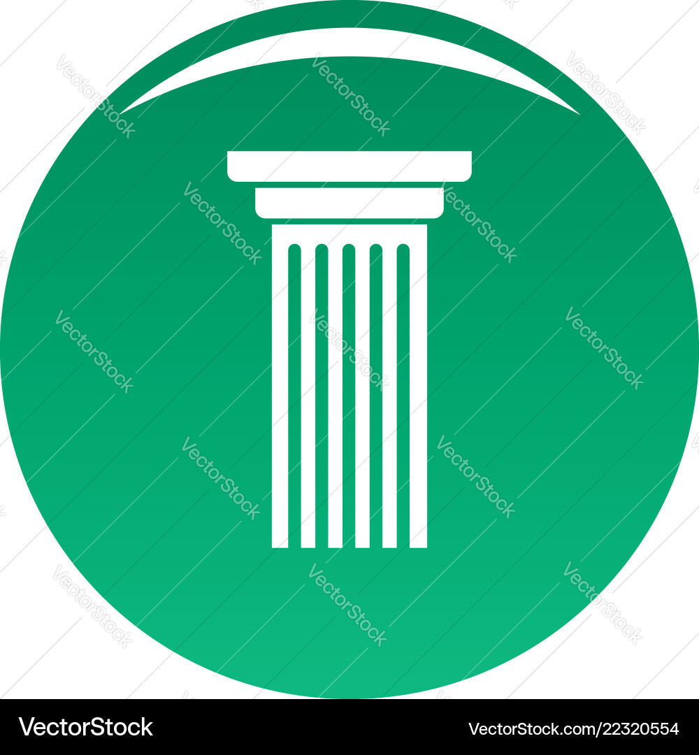 Italian column icon green Royalty Free Vector Image