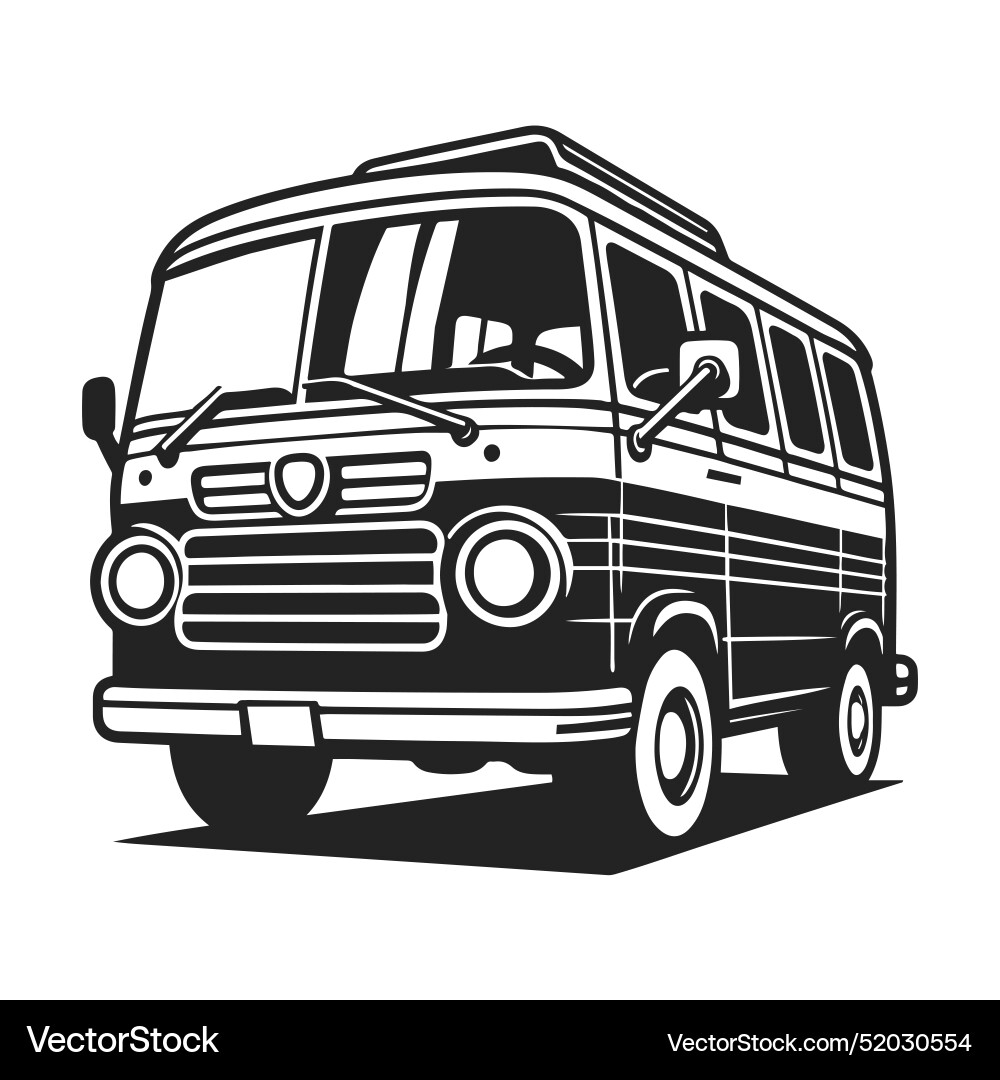 Minibus Royalty Free Vector Image - VectorStock