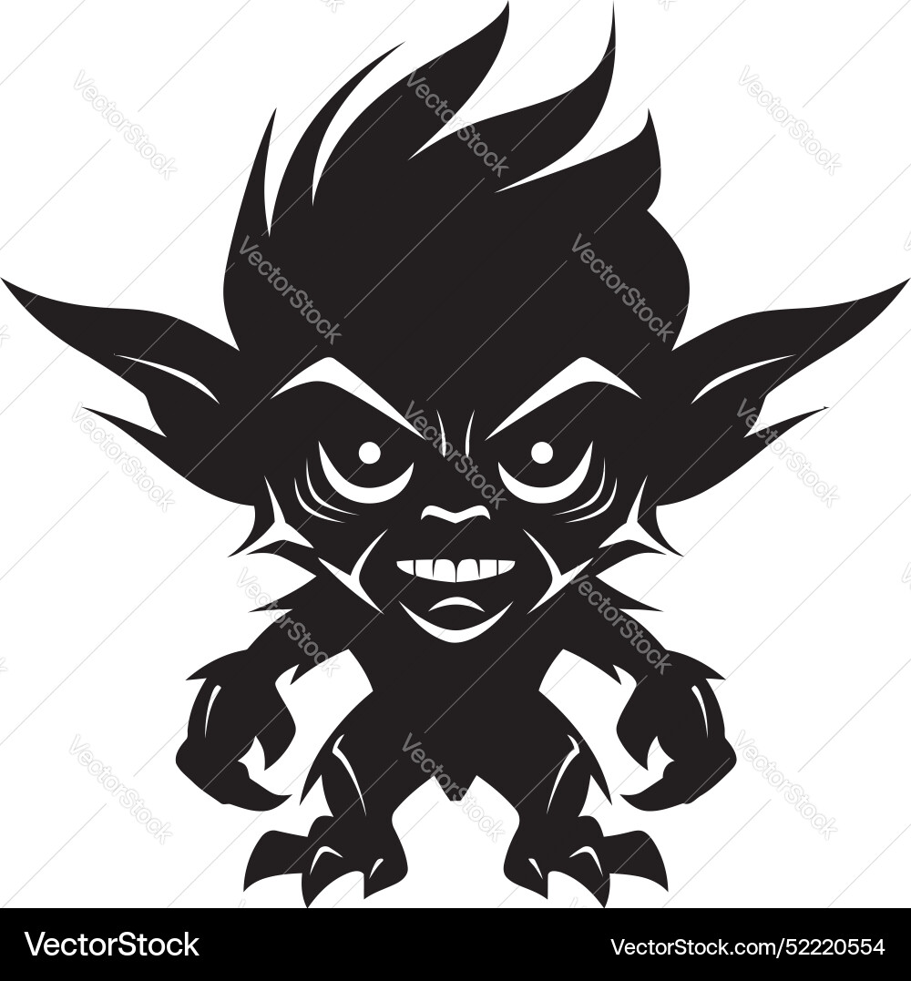 Mischief maven wicked goblin emblem diabolic Vector Image