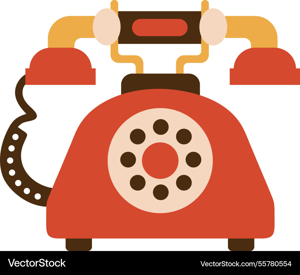 Vintage object rotary telephone Royalty Free Vector Image