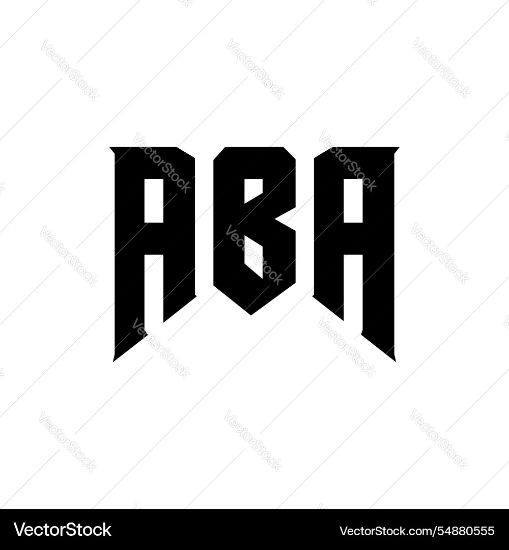 Aba letter logo design for technology company Vector Image